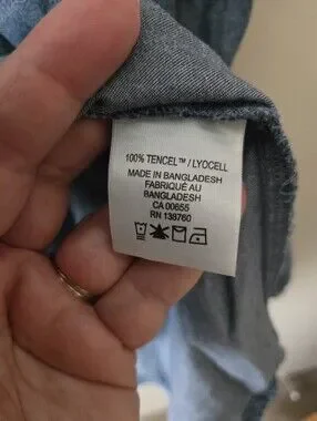 Reitmans | Dresses | Reitmans Xl Light Wash Blue Buttonfront Dress With ...